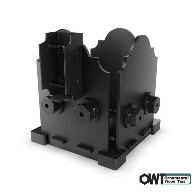 OZCO Ornamental Wood Ties 6"x6" Post Base Kit + 2''x4'' Saddle in ...