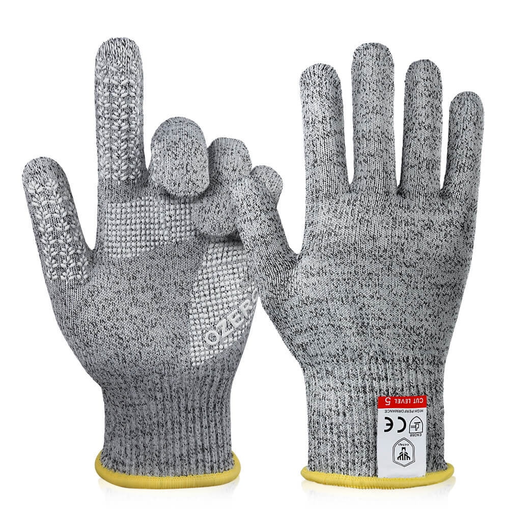 OZERO Cut Resistant Gloves, EN388 Level 5 Cut Resistant Gloves, No Cut ...