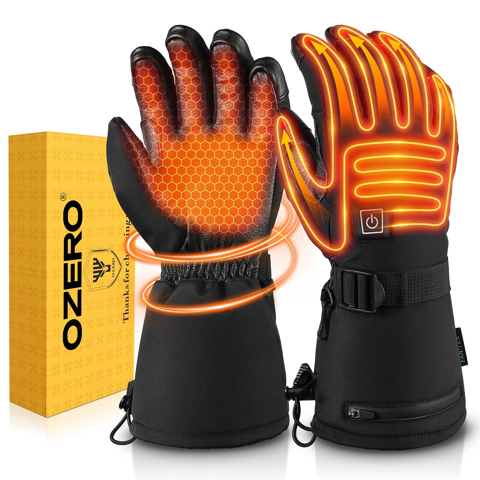 OZERO Heated Gloves Mittens for Men Women: 6000mAh Rechargeable ...