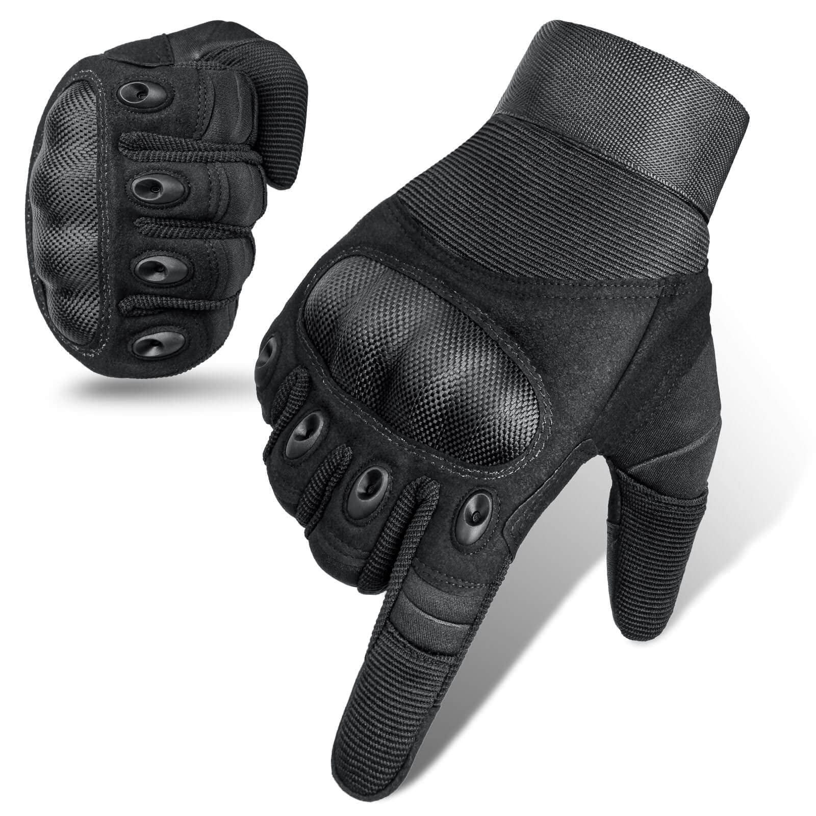 Ozero Motorcycle Gloves, Touch Screen Hard Knuckle Riding Gloves ...
