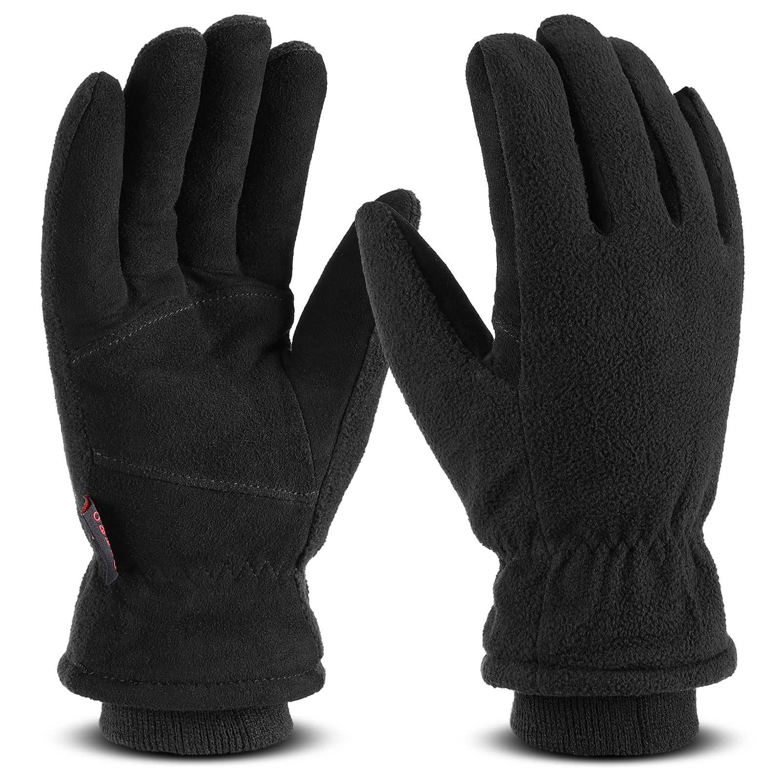 OZERO Winter Gloves -30Â°F Cold Proof Deerskin Suede Leather Insulated ...