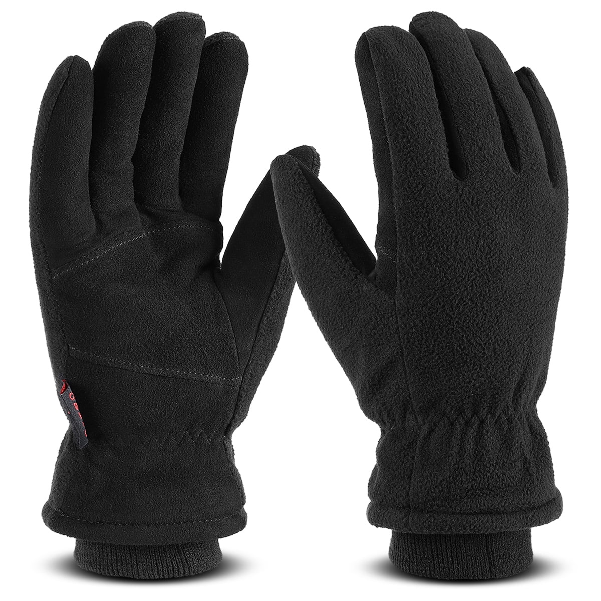 OZERO Winter Gloves -30°F Cold Proof Deerskin Suede Leather Insulated ...