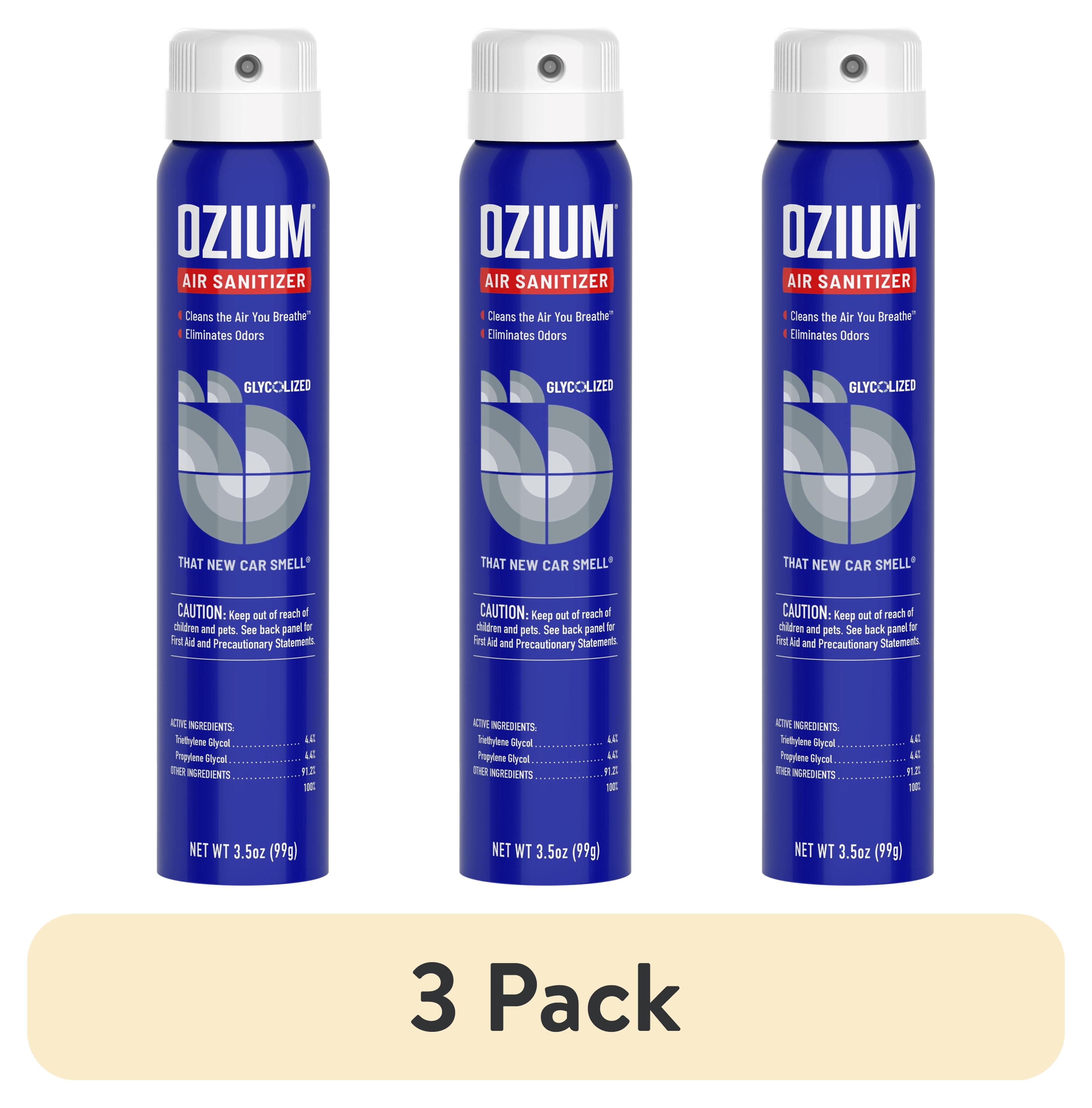 (3 pack) OZIUM Auto Air Freshener Spray, New Car Scent, 1 Pack, 3.5 oz ...