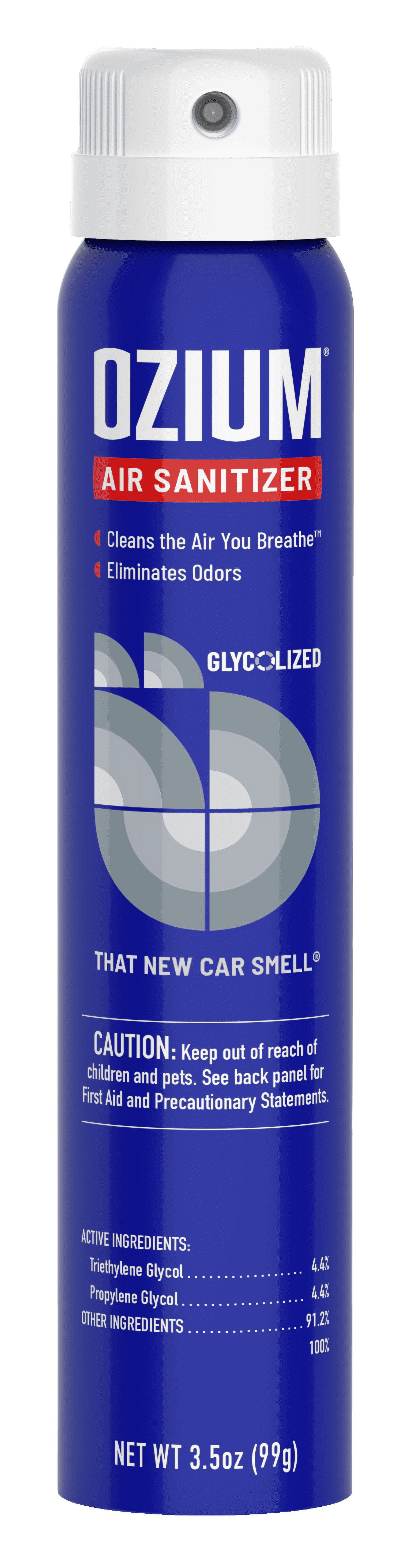 OZIUM Car Air Sanitizer Spray, 3.5 oz, New Car Scent - Air Sanitization ...