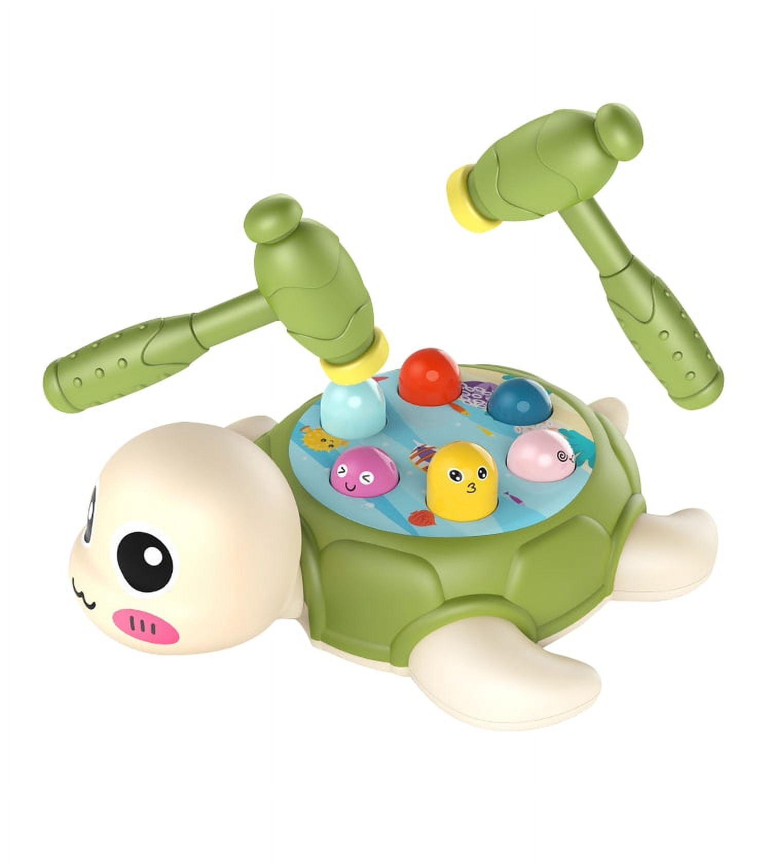 OZS 1 Set Funny Turtle Whack-A-Mole Toy with 2 Hammer Cartoon Knocking ...