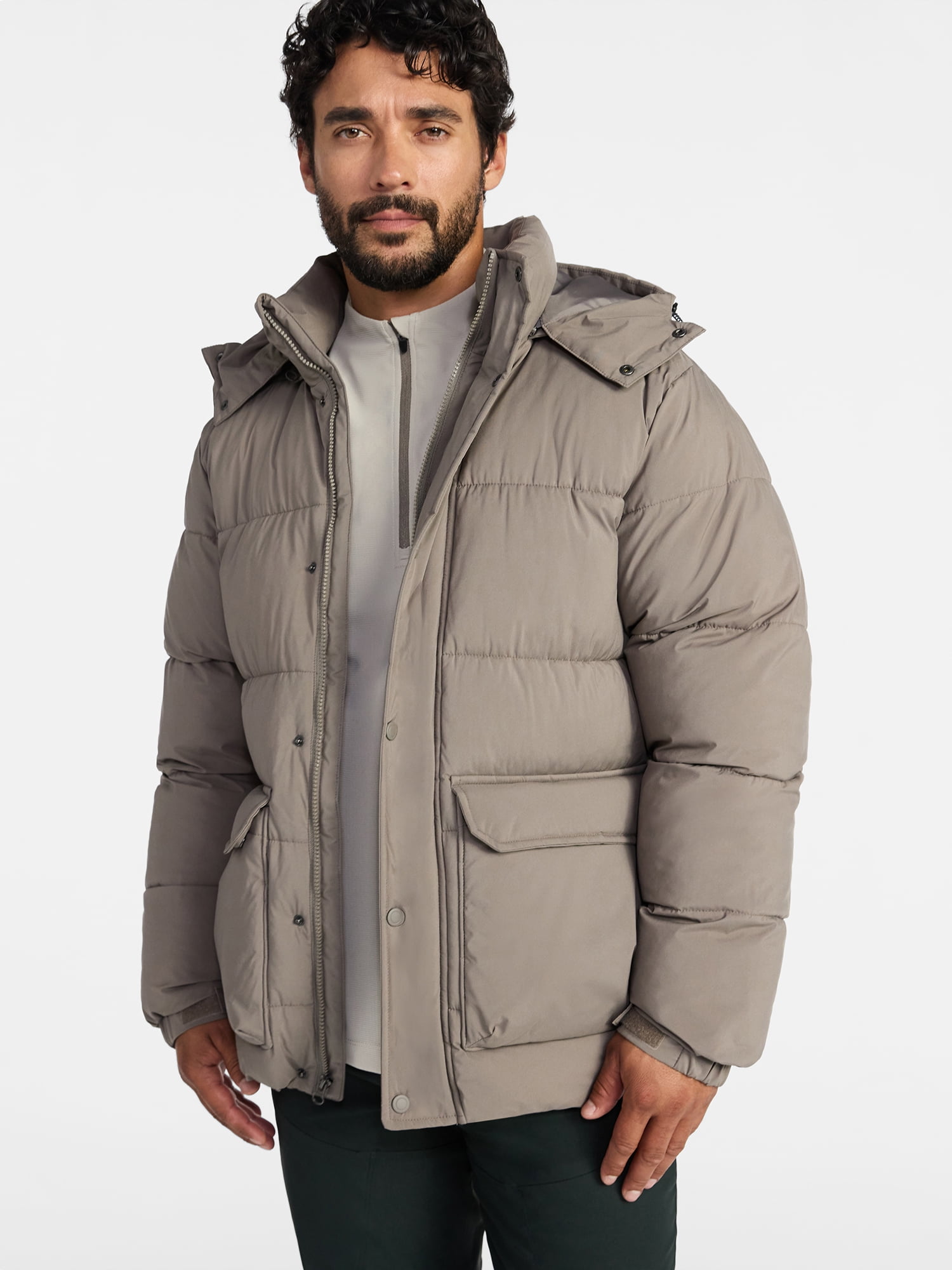 Ozark Trail Men's Hooded Puffer Jacket, Sizes S-3XL - Walmart.com