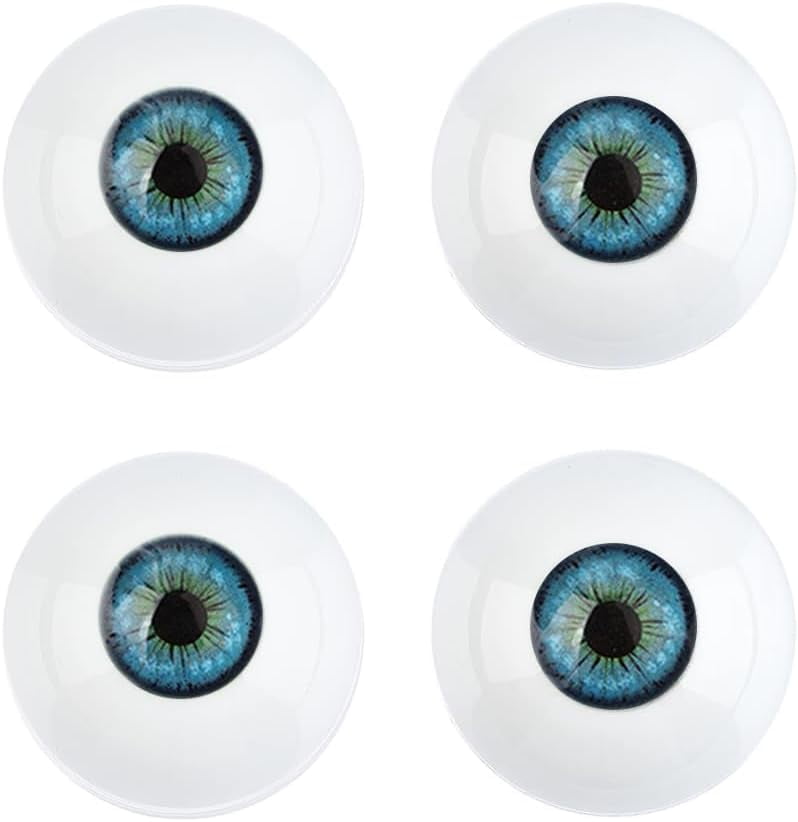 OZYZPO 2 Pairs Realistic Acrylic Eyes 33mm Diameter Hollow Eyeball ...