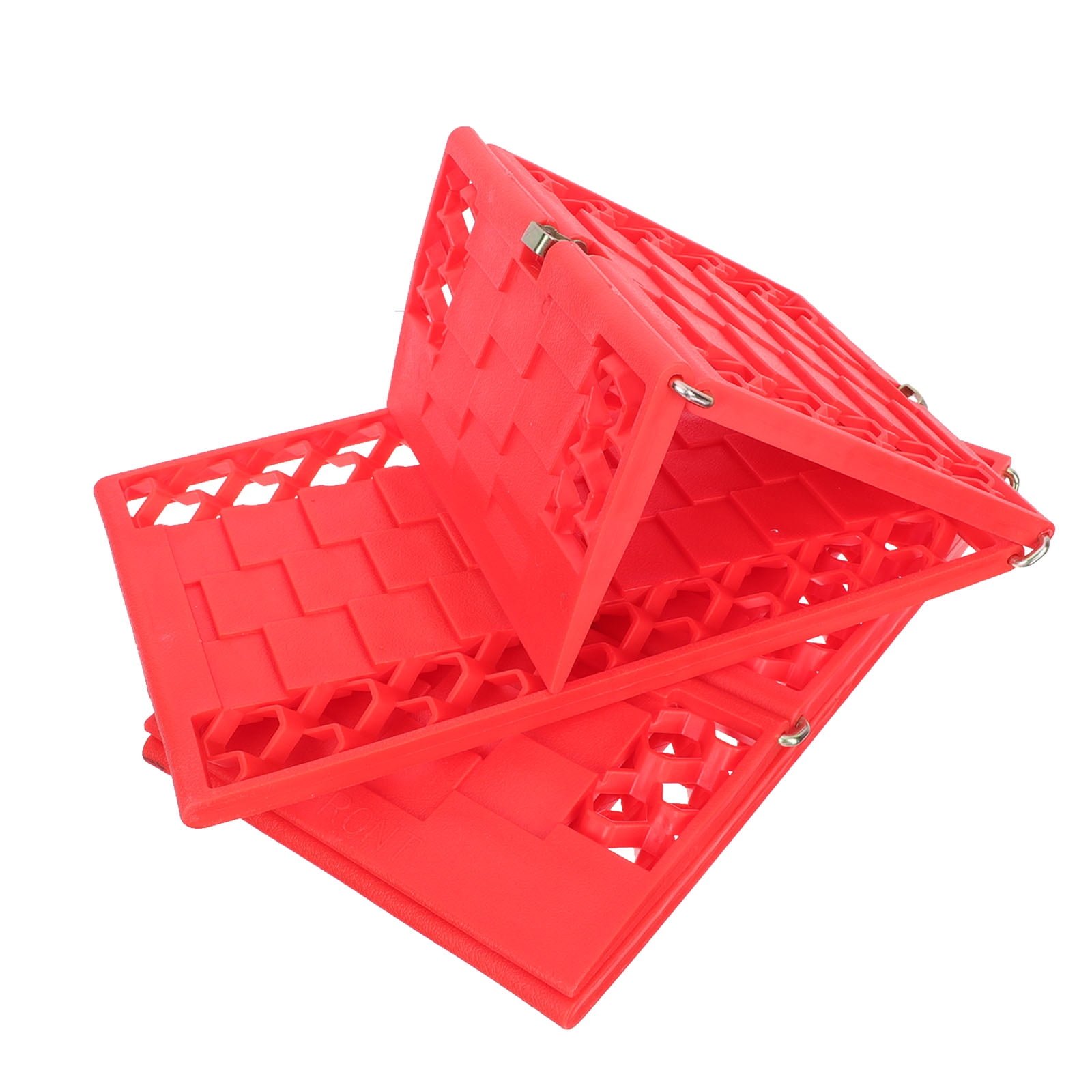 Red Plastic Anti-Slip Car Traction Boards for Snow Mud 1 Pair Outdoor ...