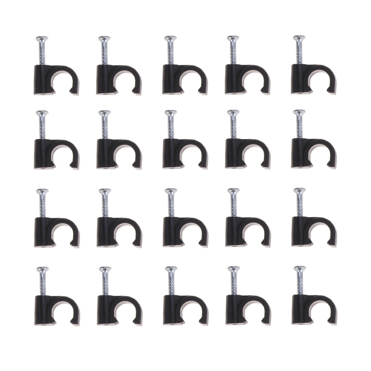 Oahisha Cable Fixer,100pcs 6mm Plastic Cable Clip Wire Cord Fastener ...