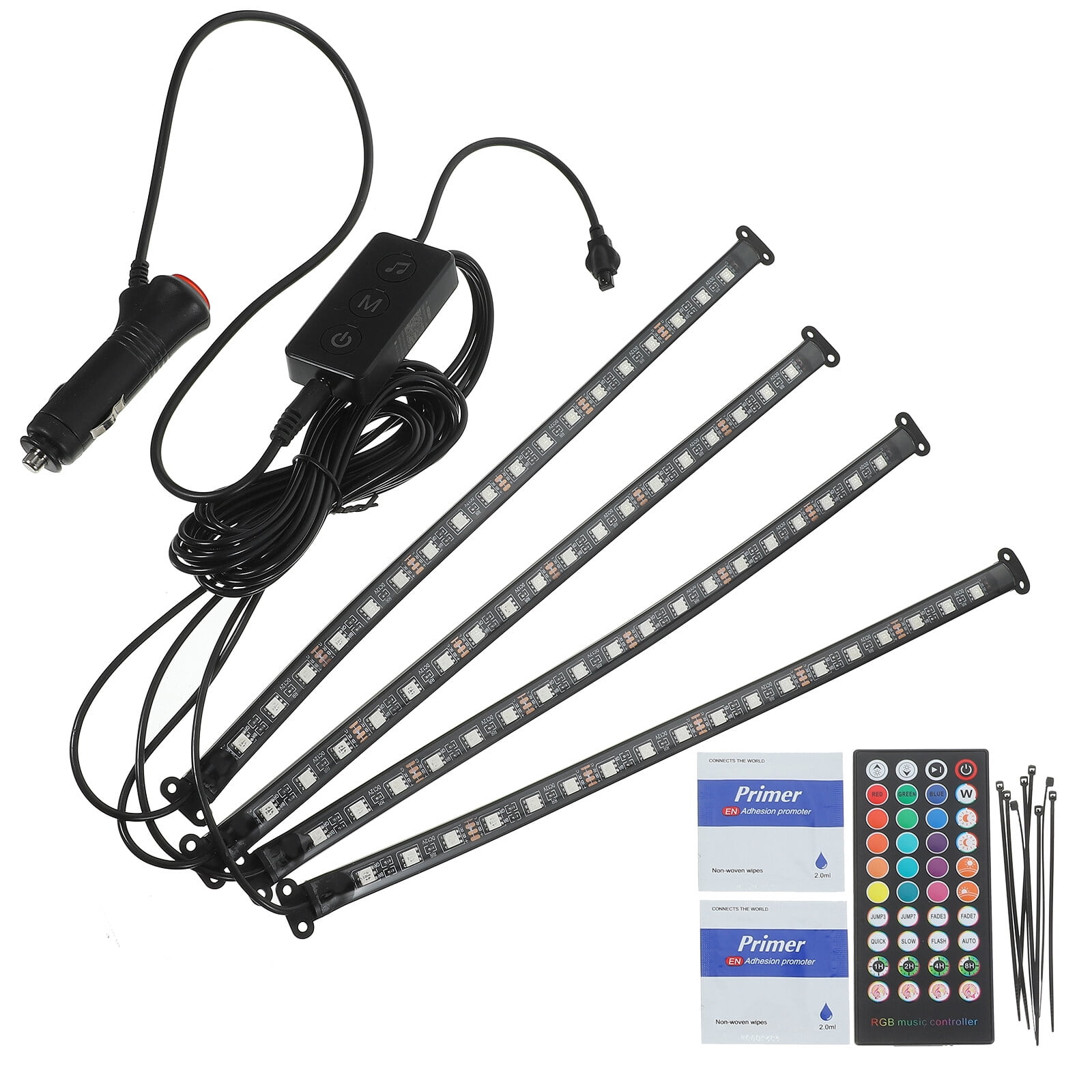 MUSEYA Interior Car Lighting Car Interior Strip Light Multicolor 1 Set ...
