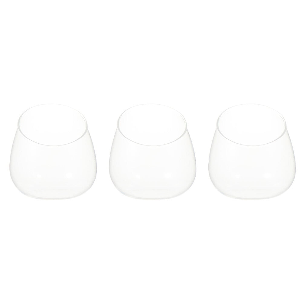 3pcs Glass Slant Cut Vase for Small Plants and Decor Perfect for Gifts and Storage Use ...