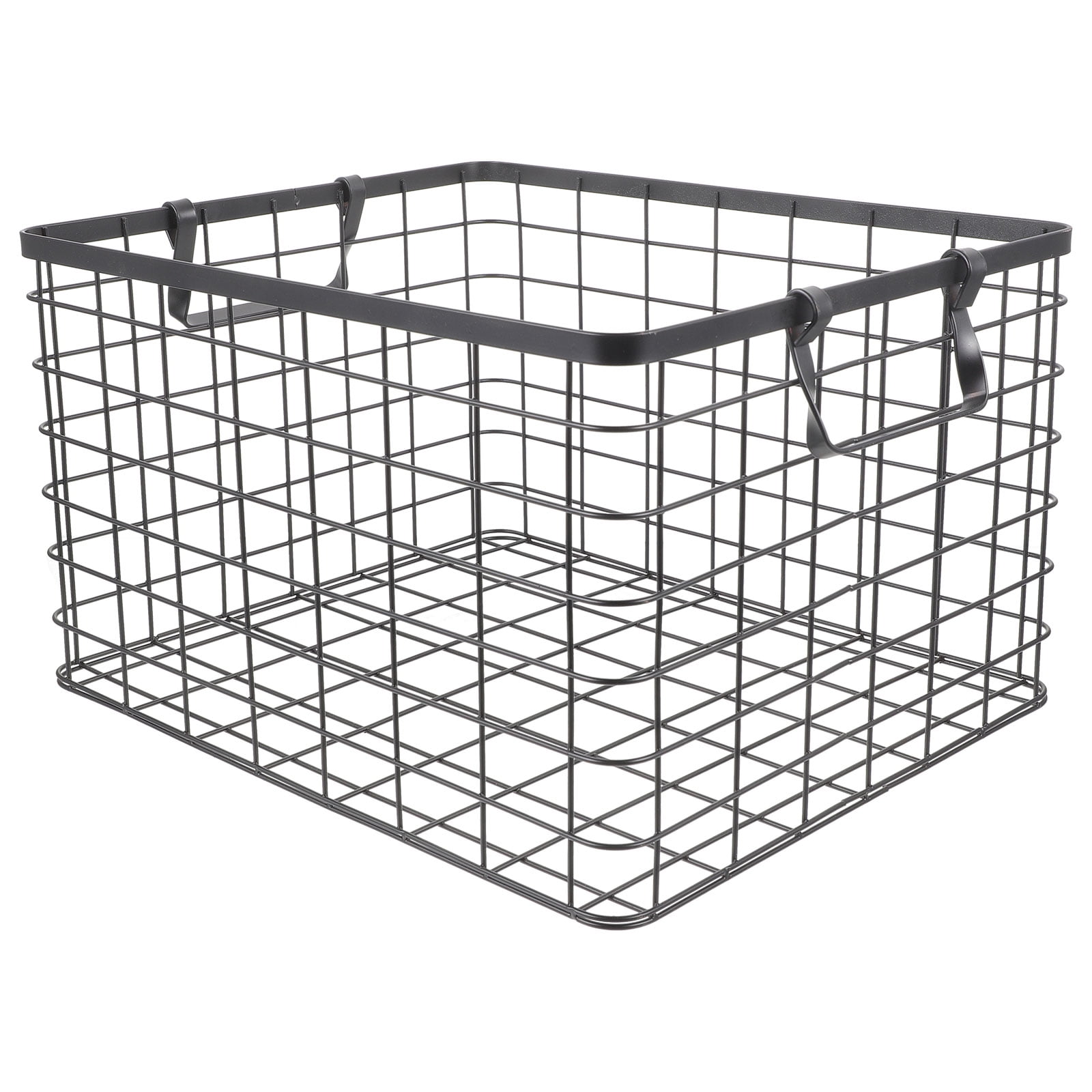 MUSEYA Round Firewood Logging Basket Black 1Pack 13.4X11X7.9In ...
