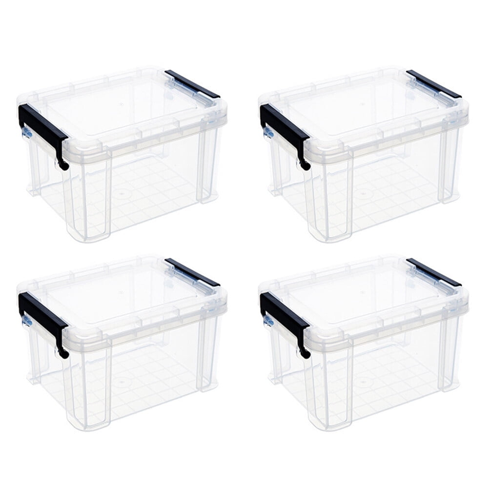 Oahisha Mini Storage Box,4Pcs Mini Storage Boxes Transparent Storage ...