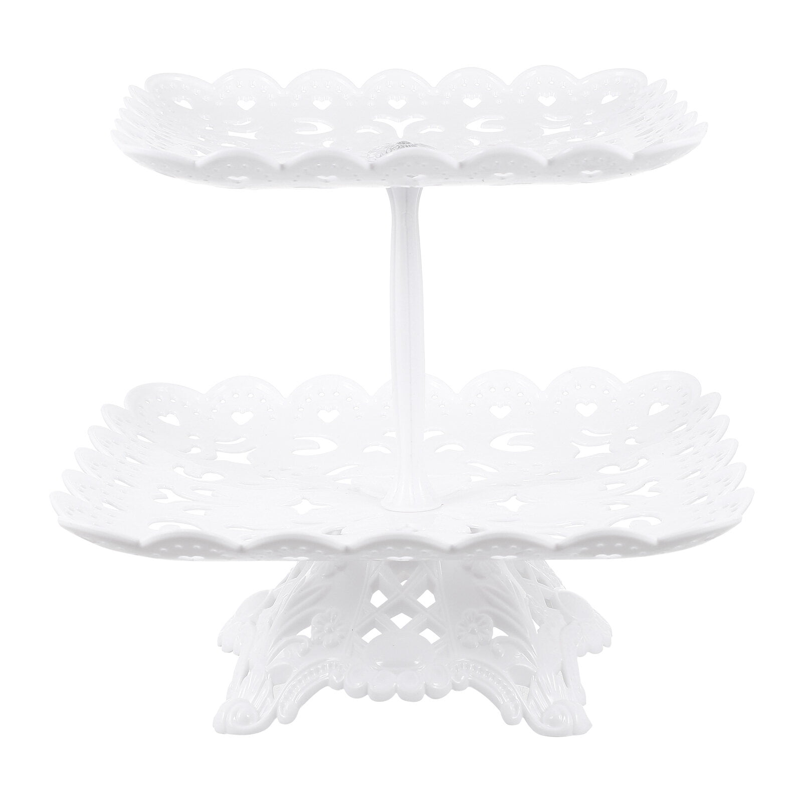 Oahisha Plastic Cupcake Stand Candy Display Tower 2-Tier Dessert Cake ...