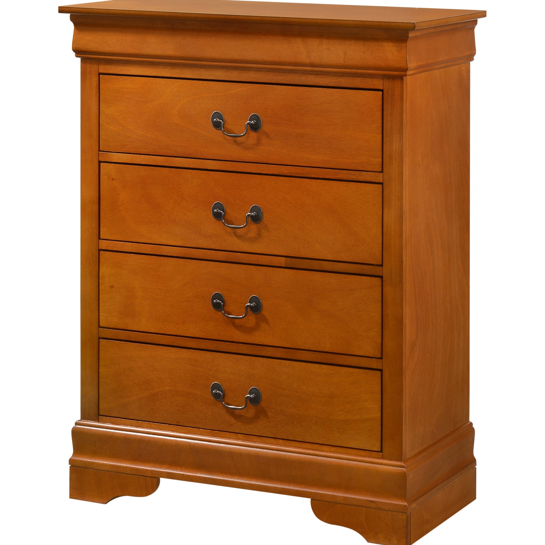 Oak 4 Drawer Bedroom Chest | Traditional Design with Curved Mouldings ...