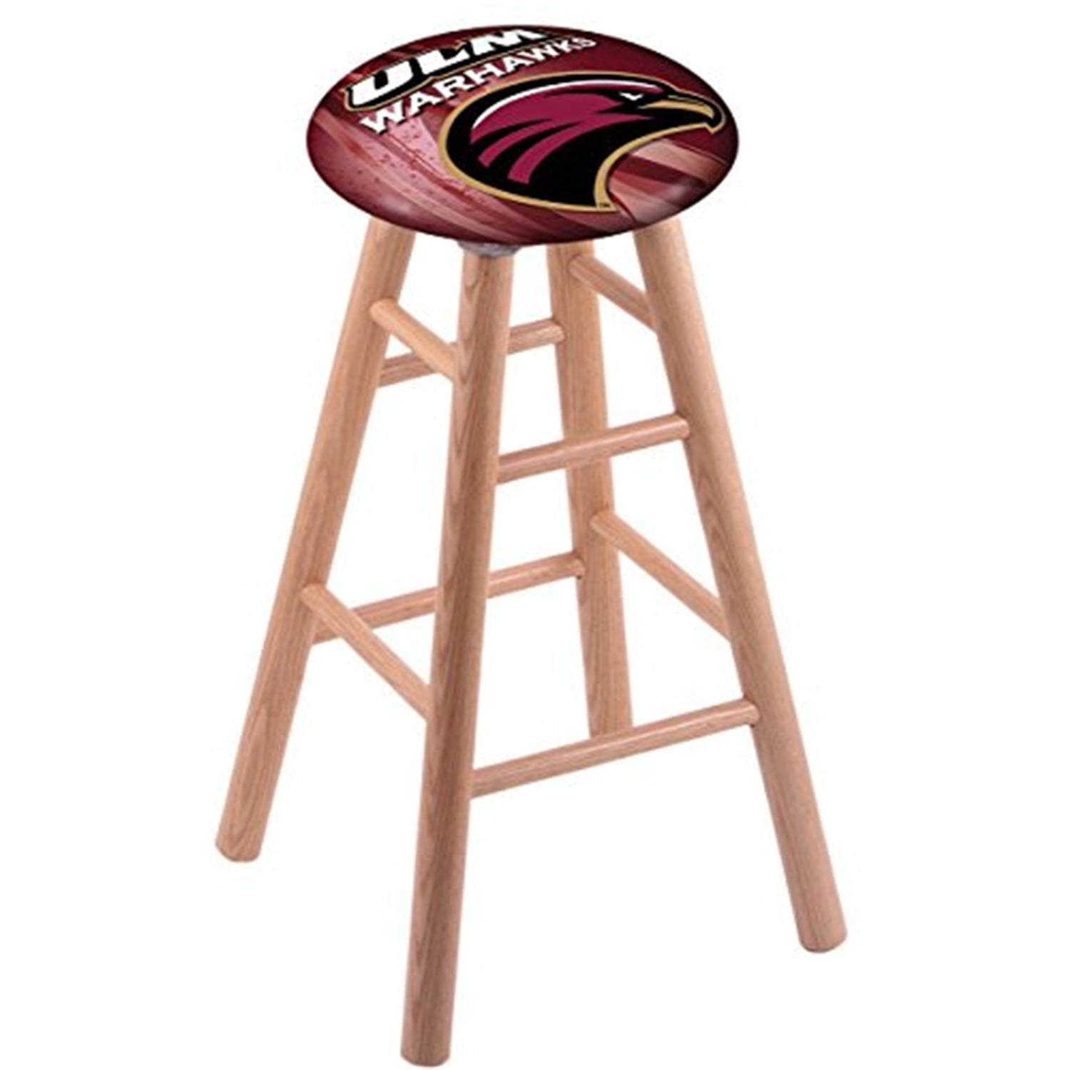 Oak Bar Stool in Natural Finish with Louisiana-Monroe Seat - Walmart.com