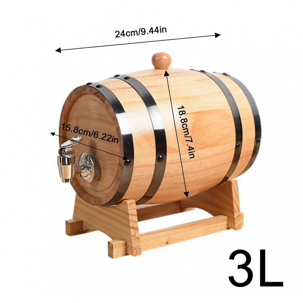 Oak Barrel Storage Compact Whiskey Barrel Decanter with Faucet Home ...