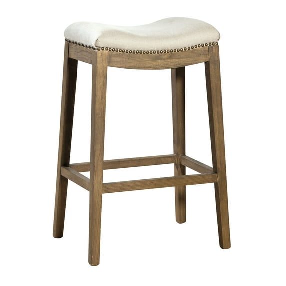 Oak Counter Stool, Linen - Walmart.com