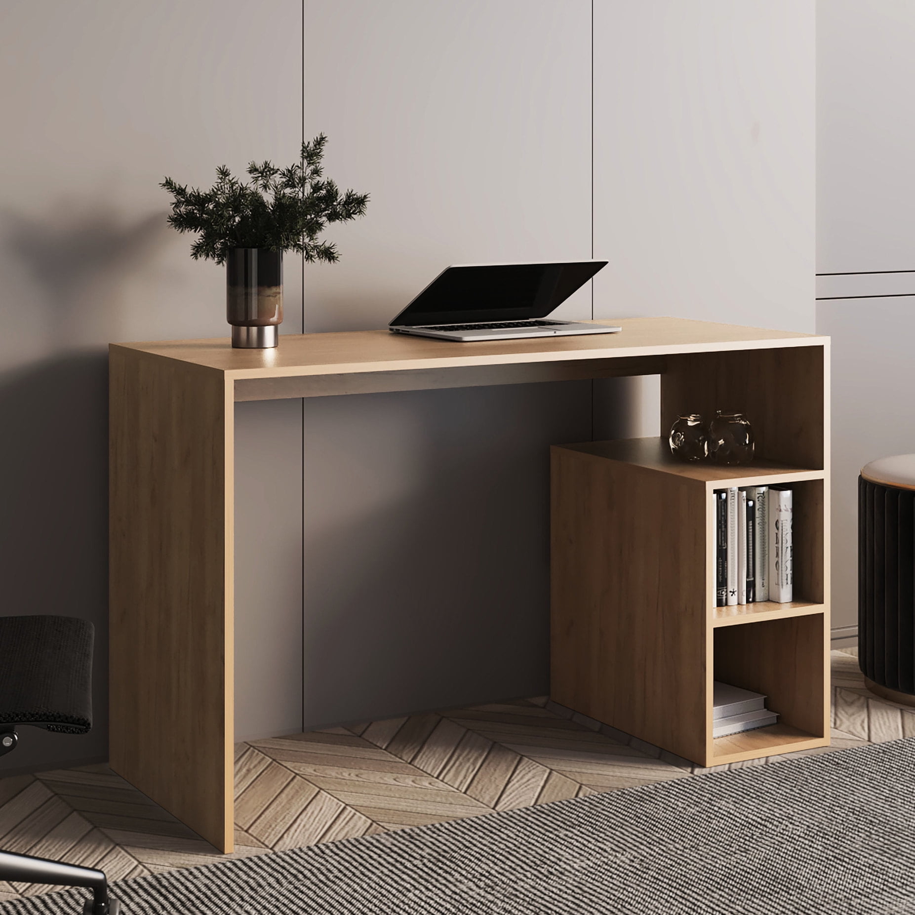 Oak Desk with Storage+Enhance Productivity" - "Home Office Workflows ...