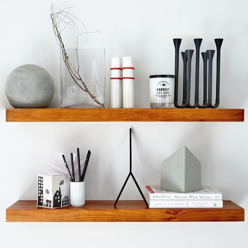 Oak Floating Shelves 30 inch Long, High End Solid Real Wood 30inch ...