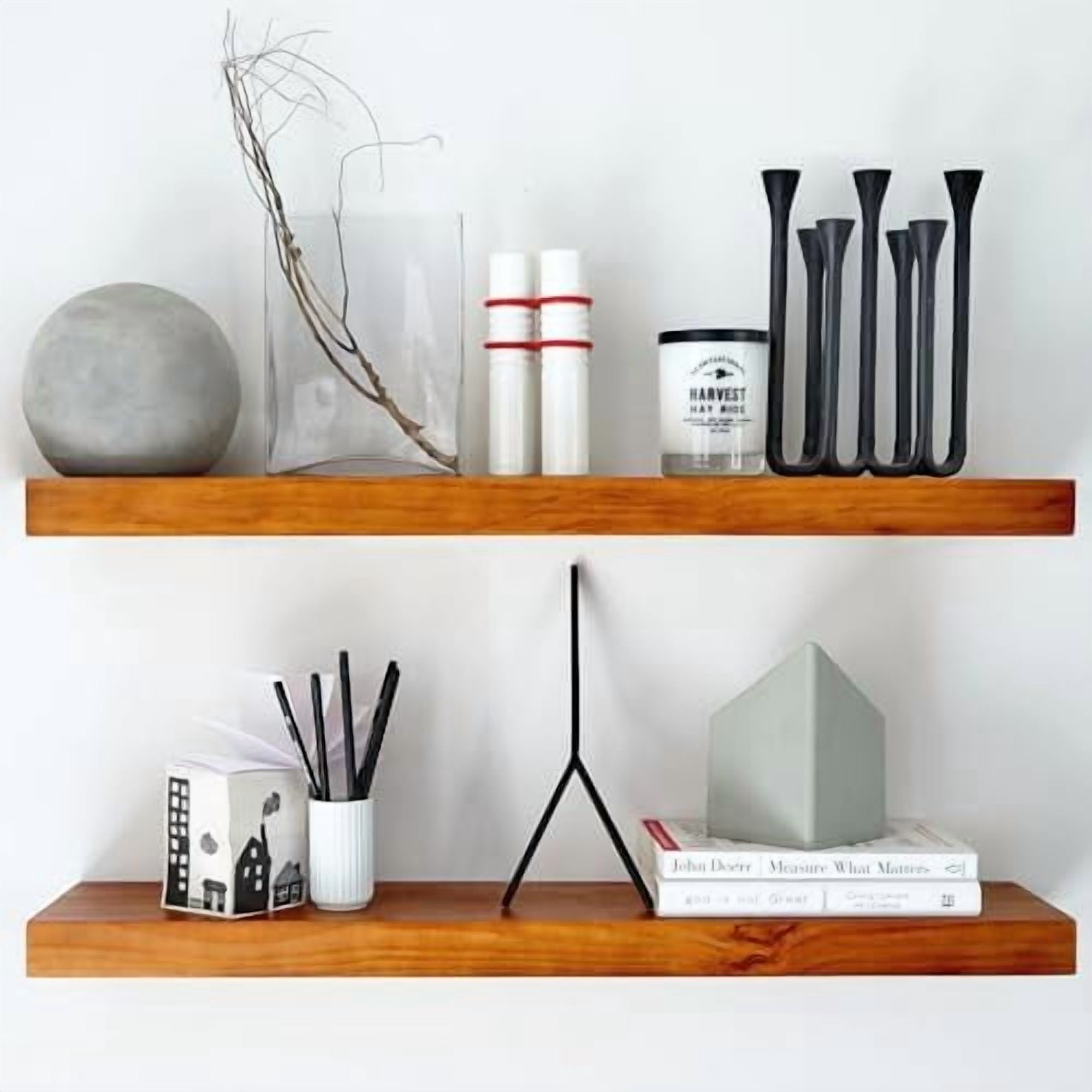 Oak Floating Shelves 30 inch Long, High End Solid Real Wood 30inch ...