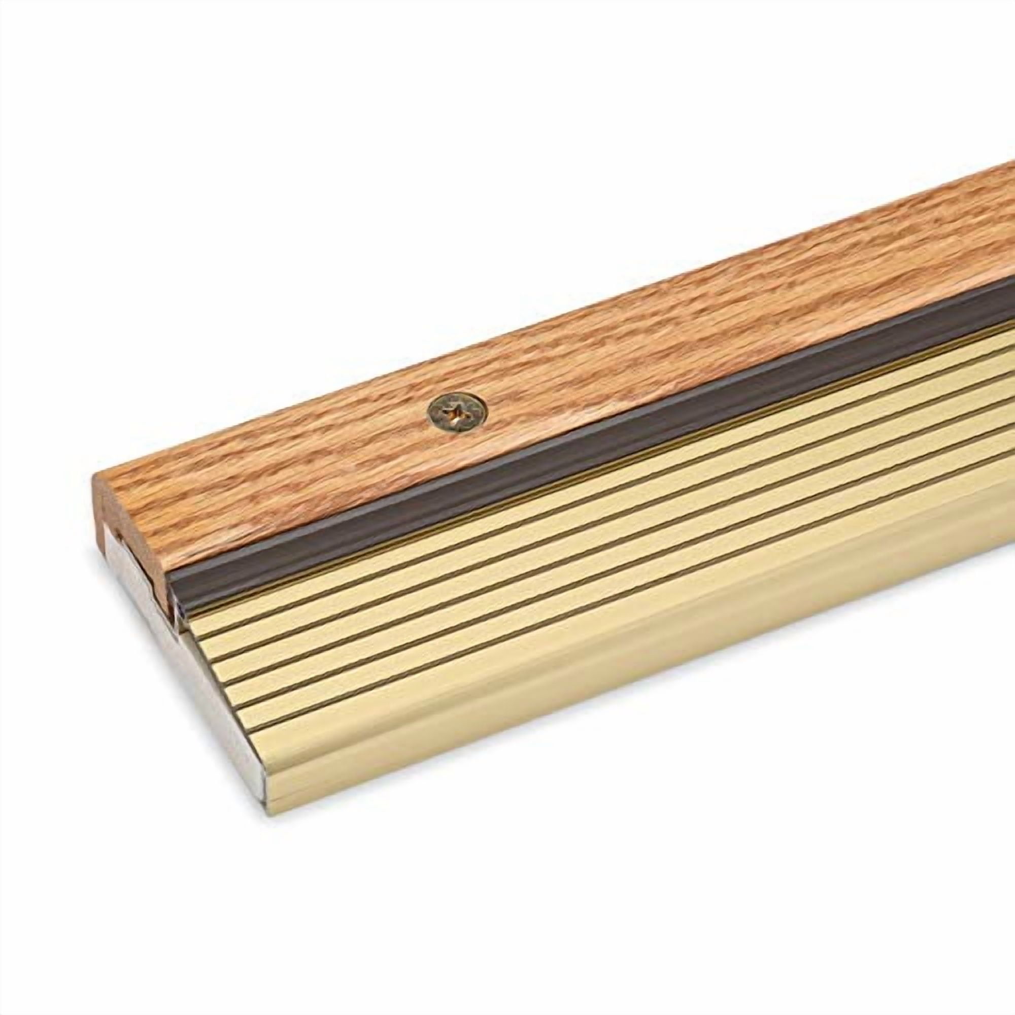 Oak & Gold Anodized Aluminum Adjustable Threshold 3 5/8" Wide ...
