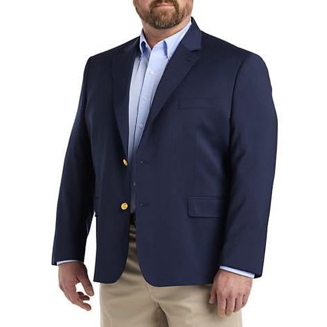 Oak Hill Premium by DXL Men's Big and Tall Jacket-Relaxer Blazer Navy ...
