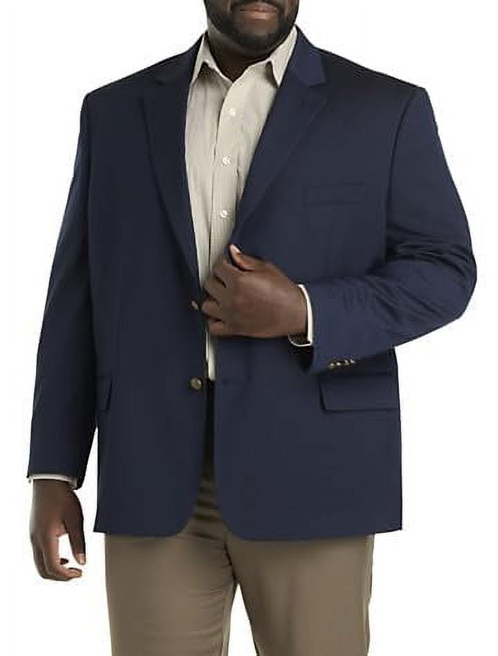 Oak Hill by DXL Men's Big and Tall Jacket-Relaxer Blazer Navy 66 Reg ...