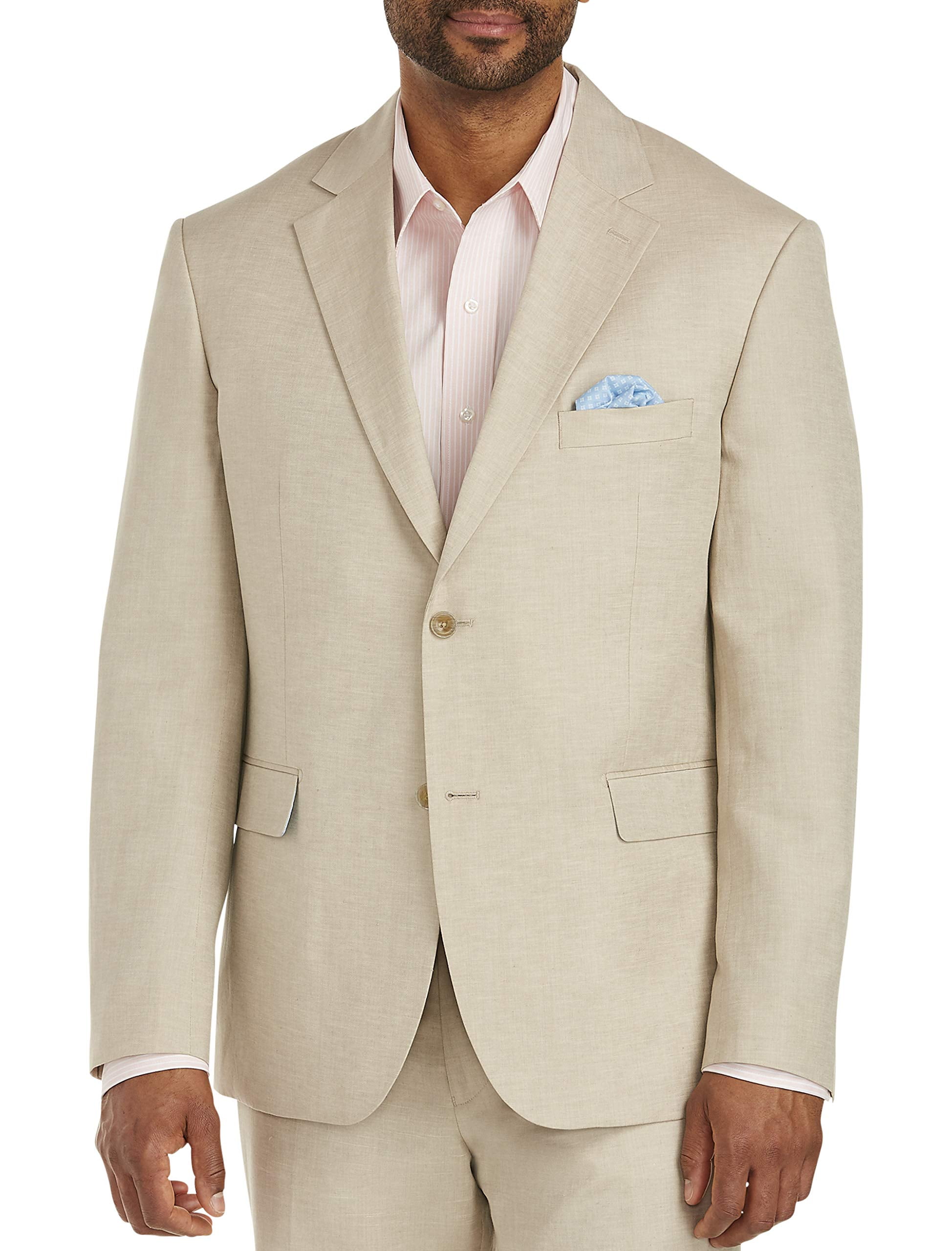 DXL Oak Hill Men's Big and Tall Linen-Blend Suit Jacket with Enhanced ...