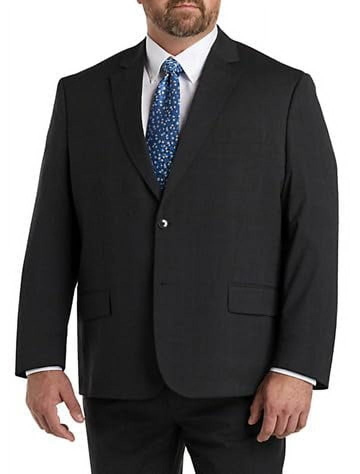 Oak Hill by DXL Men's Big and Tall Jacket Relaxer Windowpane Suit ...