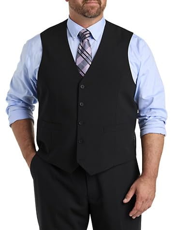 Oak Hill by DXL Men's Big and Tall Perfect Fit Vest Black 52 L ...