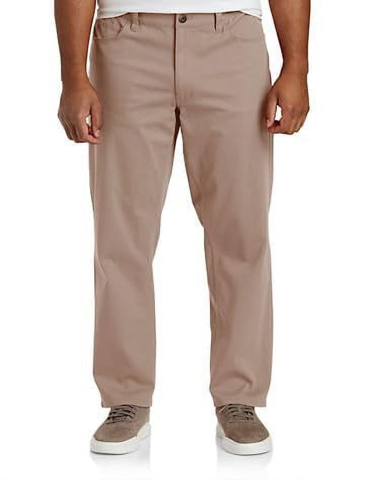 Oak Hill by DXL Men's Big and Tall Straight-Fit 5-Pocket Pants Natural ...
