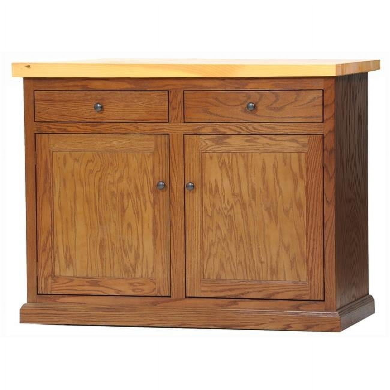 Oak Kitchen Island with Pine Top, Medium - Walmart.com