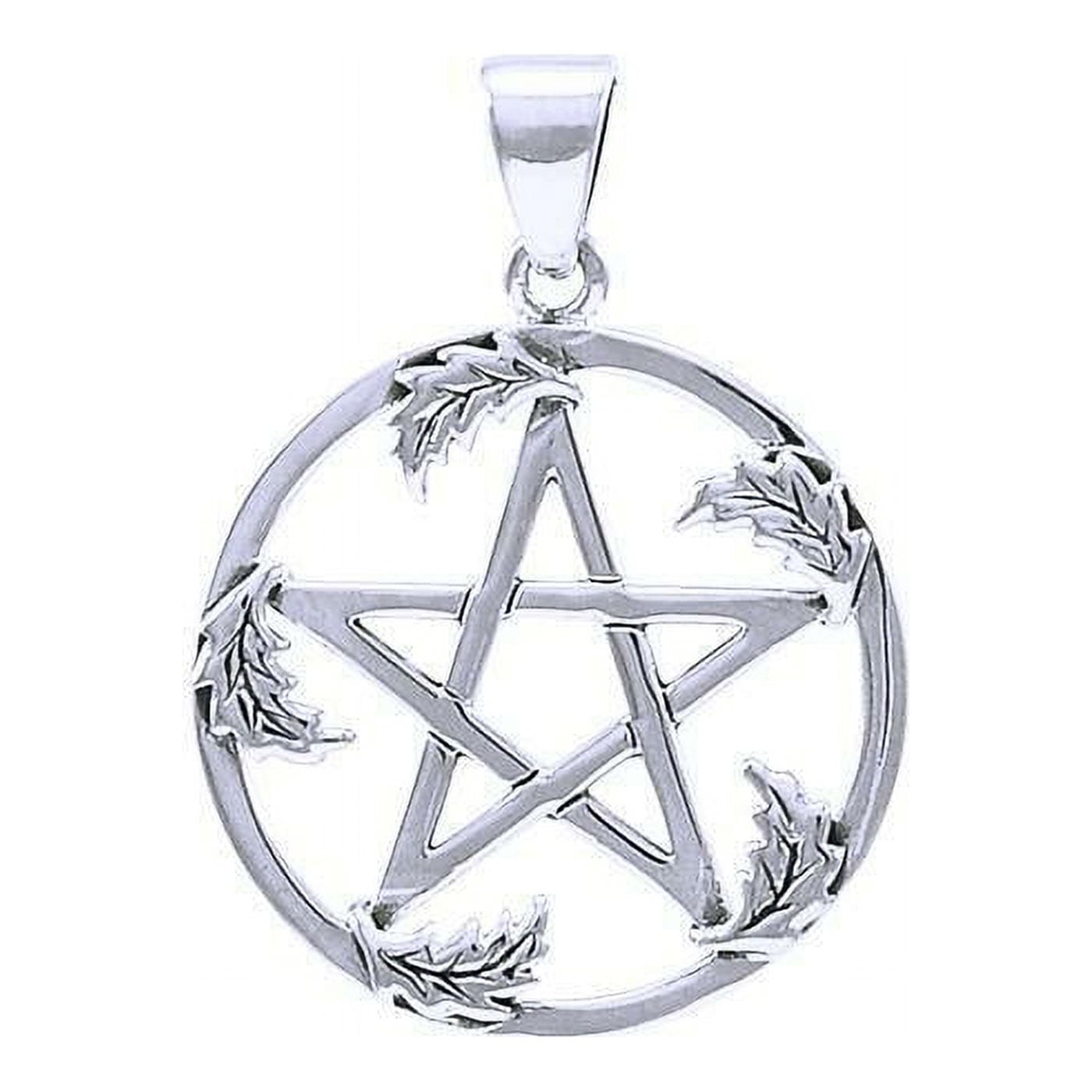 Oak Leaf Pentacle Pendant .925 Sterling Silver by Peter Stone Jewelry ...
