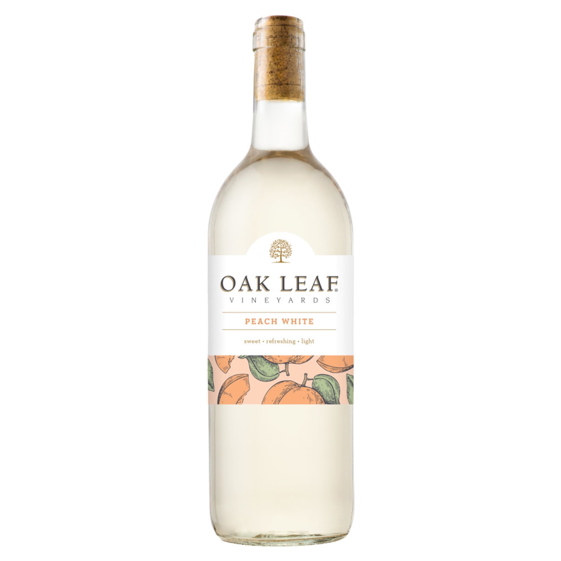 Oak Leaf Vineyards Peach White Flavored White Wine 750ml, 8.5% ABV ...