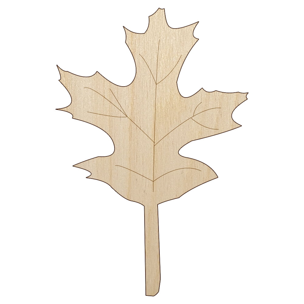 Oak Leaf Wood Shape Unfinished Piece Cutout Craft DIY Projects - 4.70 ...