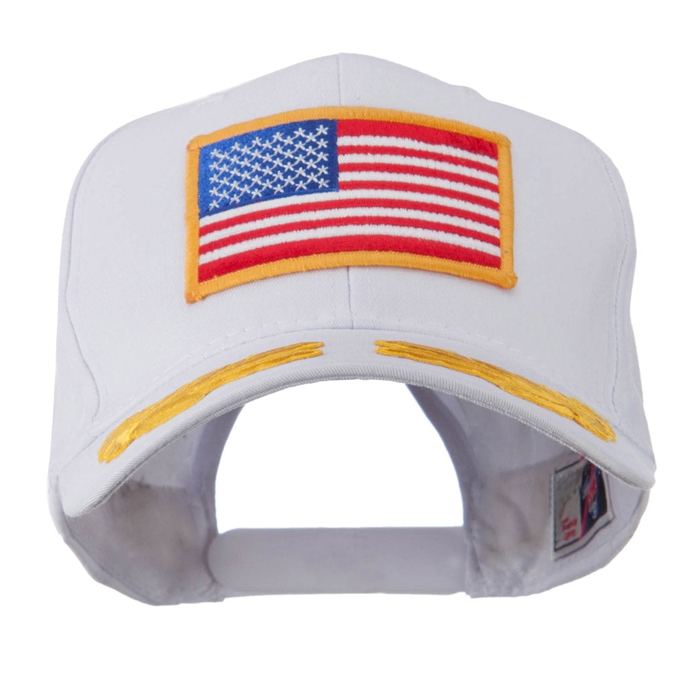 Oak Leaves and American Gold Flag Patch Cap - White OSFM - Walmart.com
