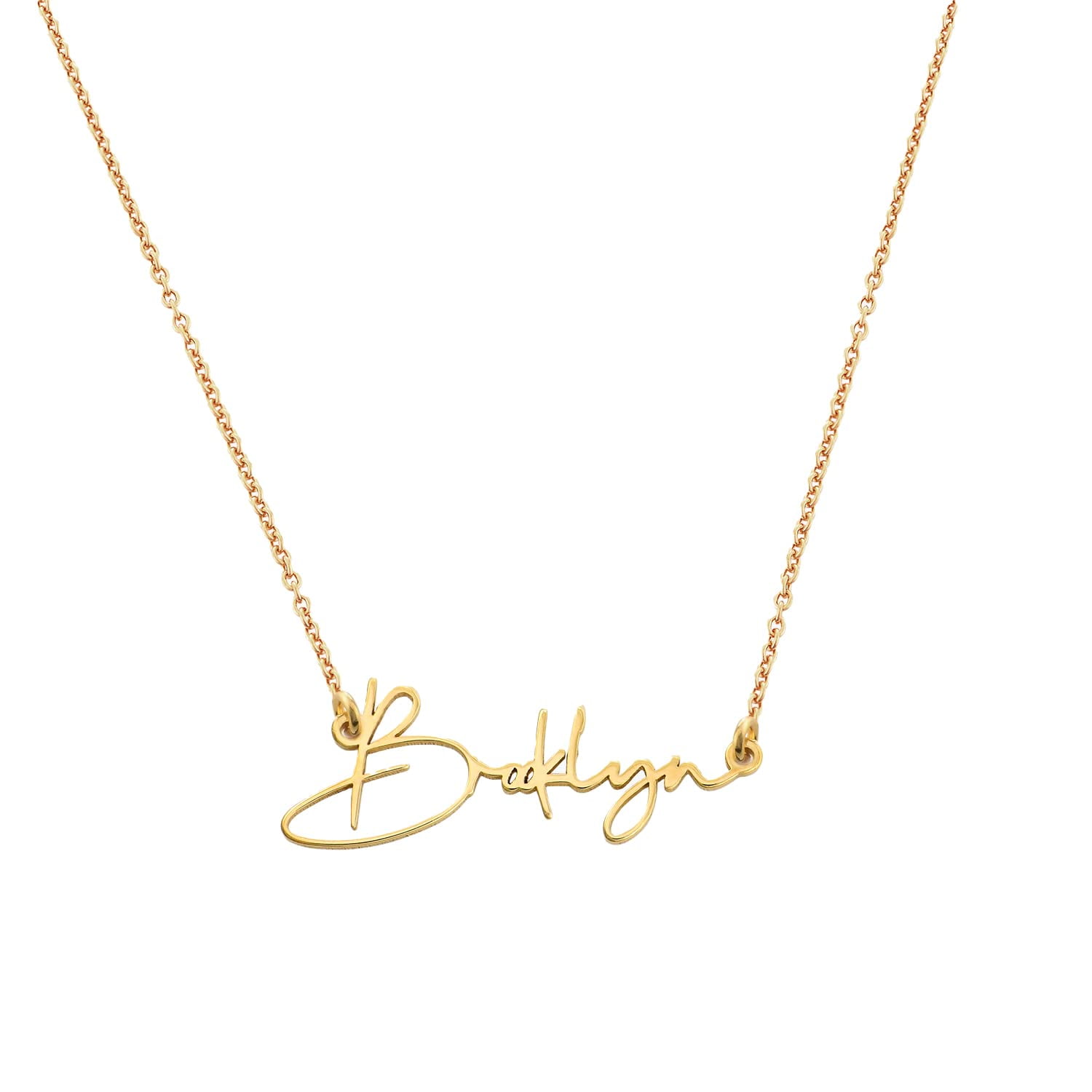 Oak&Luna - Belle Personalized Name Necklace - Signature Style Custom ...