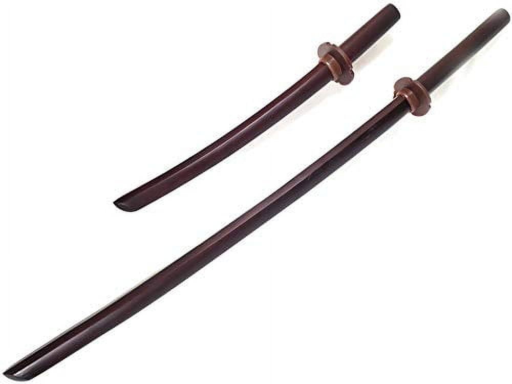 Oak Samurai Training Sword Set Comes with Tsuba Handguard (Dark Red ...