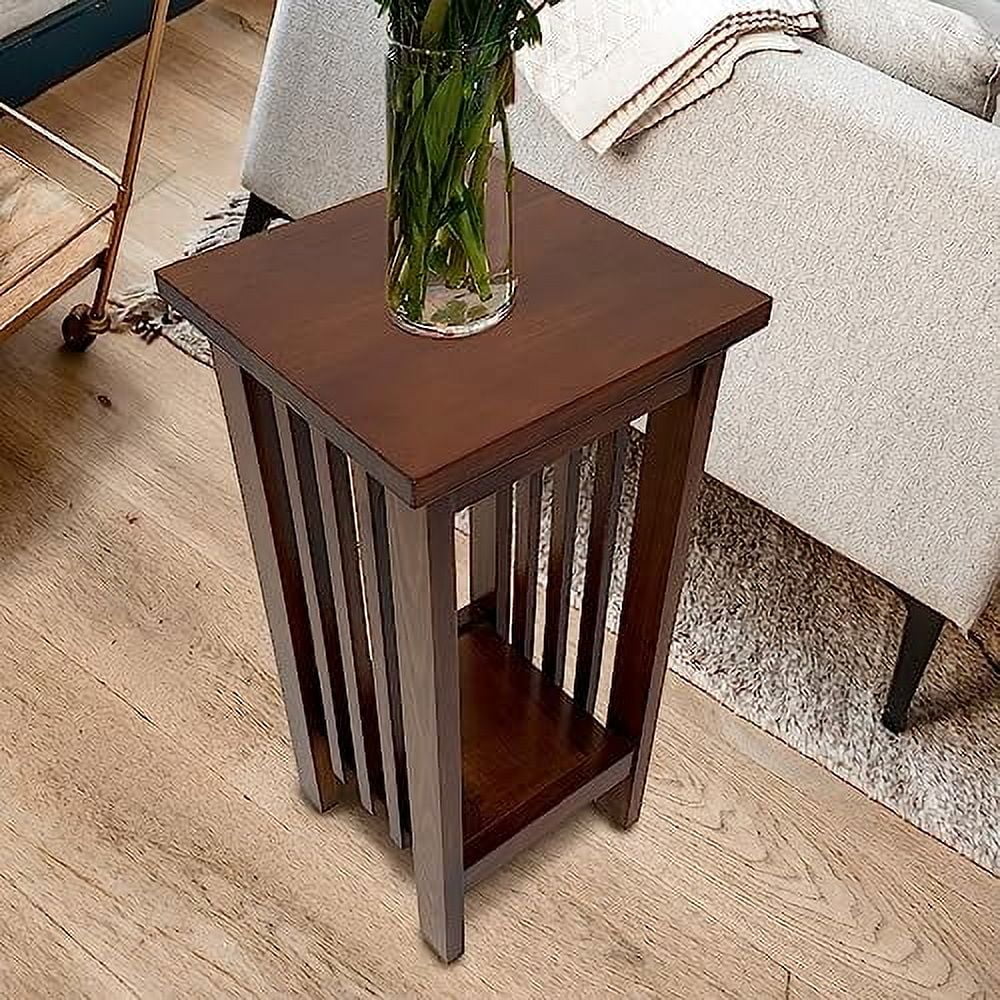 Oak Solidwood Flower Stand 12″X12″X25″ Assembly Not Required Wooden Pedestal - Walmart.com