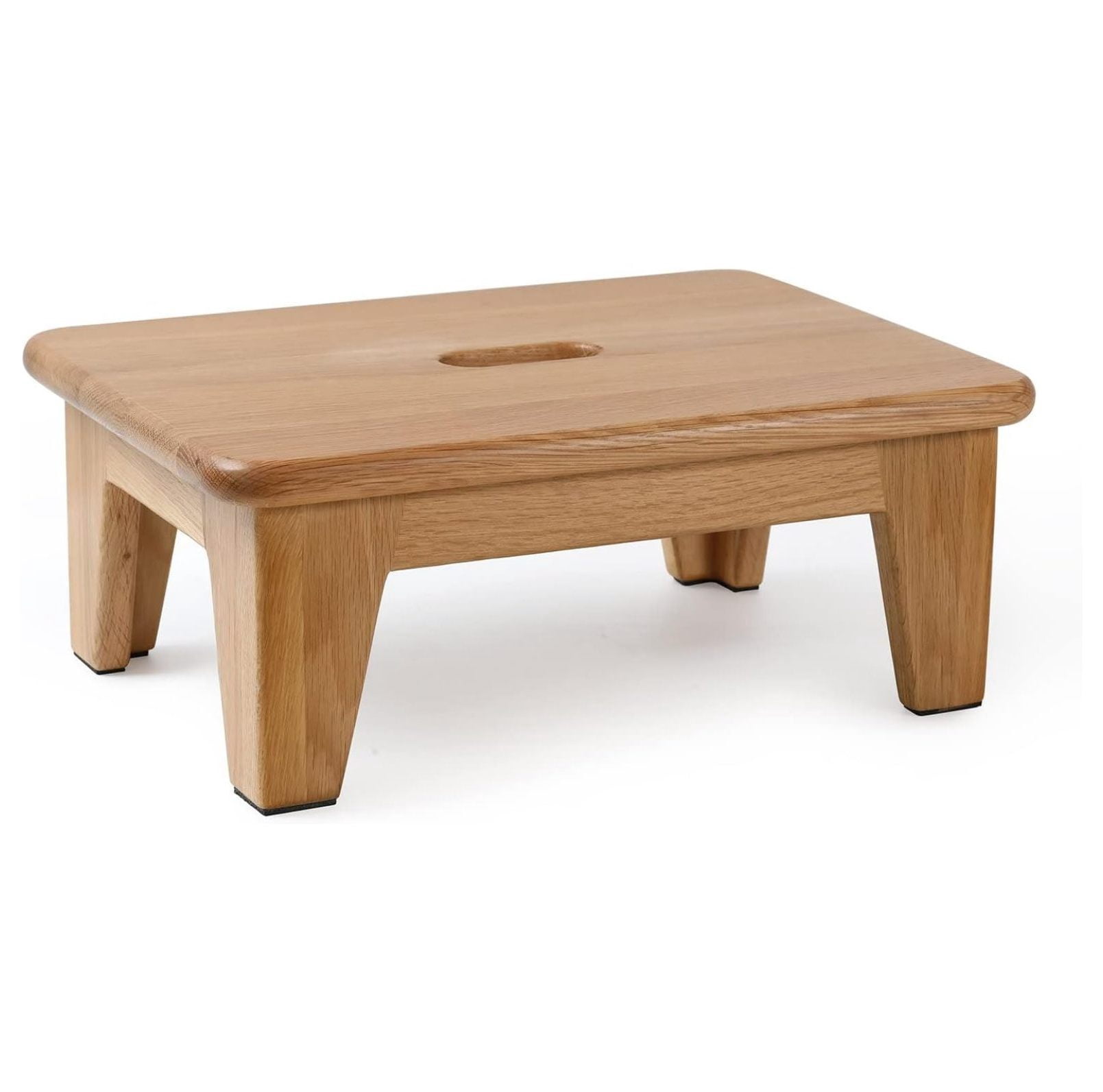 Oak Step Stool for Bed, Adults & Seniors - 6.5" High, Non-Slip Mat ...