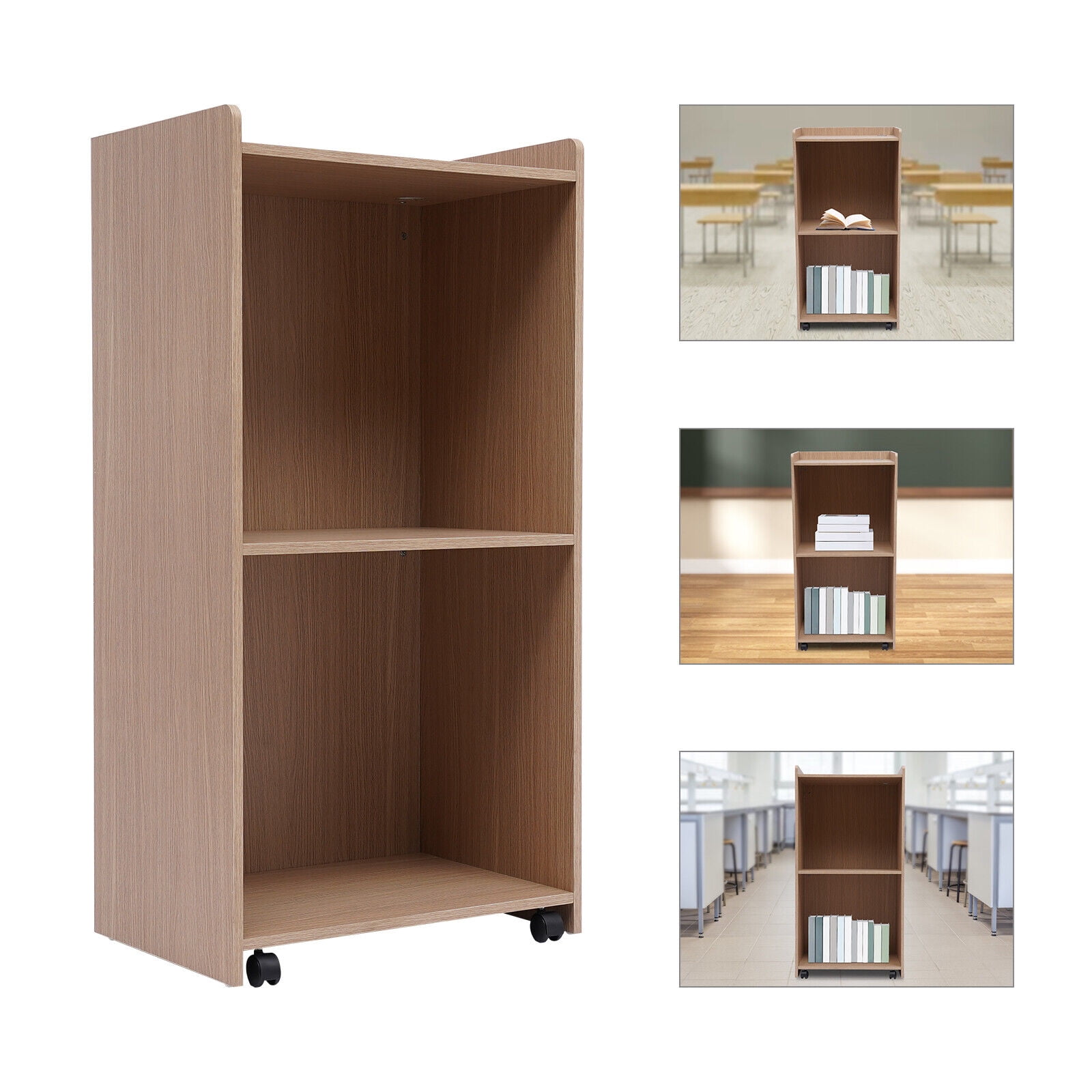 Oak Tabletop Wooden Book Stand Lectern Podium Topper Bible with ...