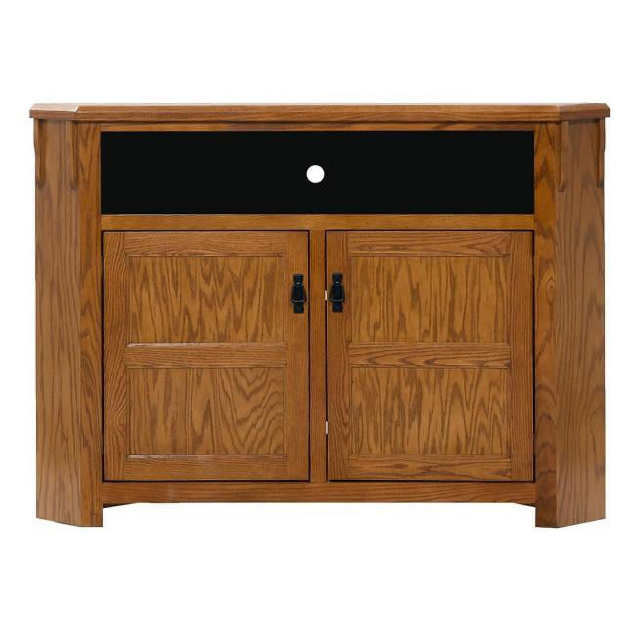 Oak Tall Corner TV Stand, Classic Bourbon - Walmart.com
