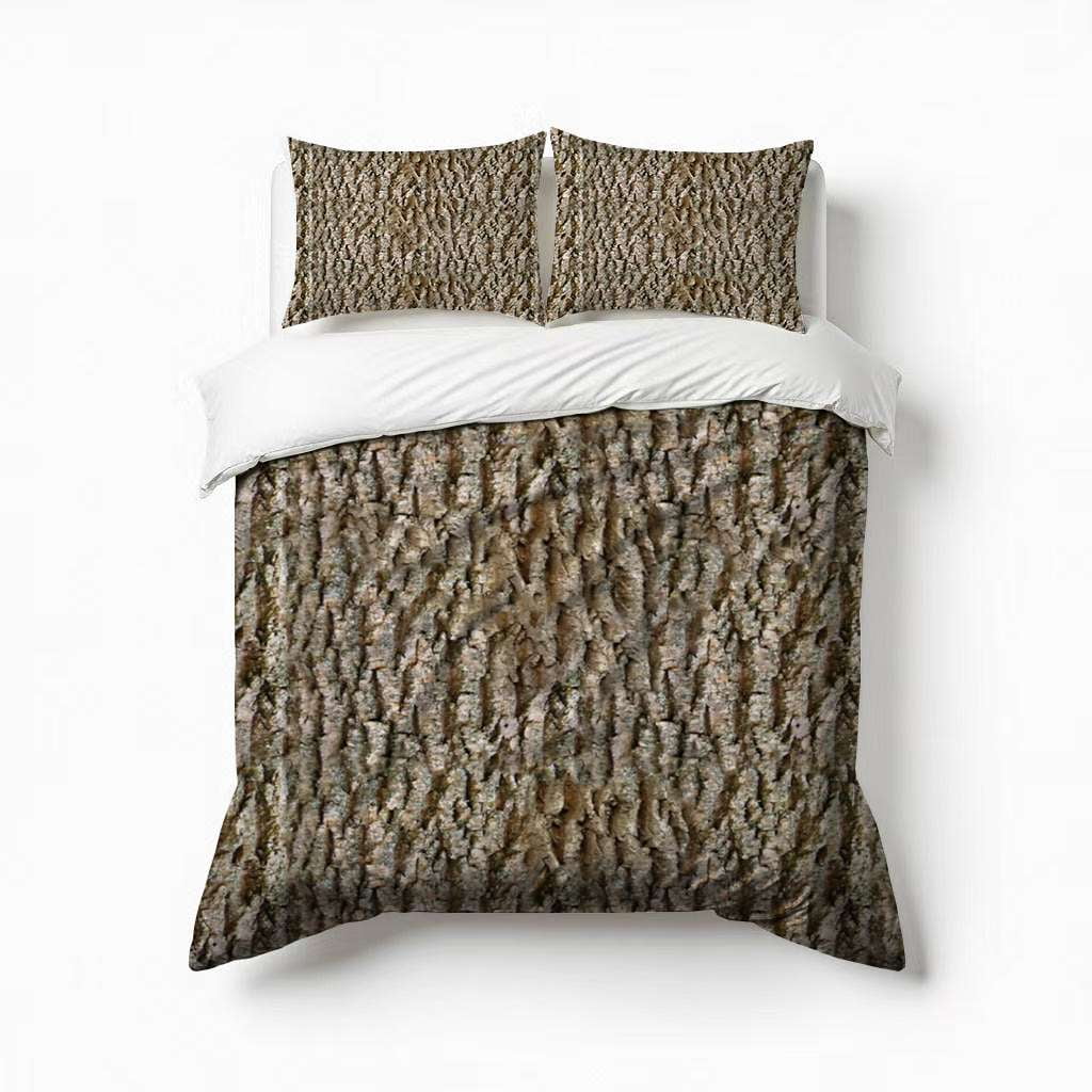 Oak Tree Bark (Seamless Texture) Bedding Set 3 Pcs Soft Microfiber ...