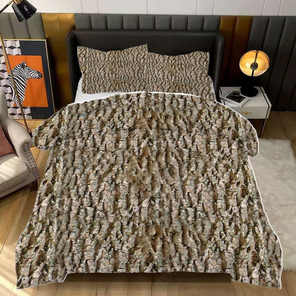 Oak Tree Bark (Seamless Texture) Comforter Set Queen Size Bedding Set ...