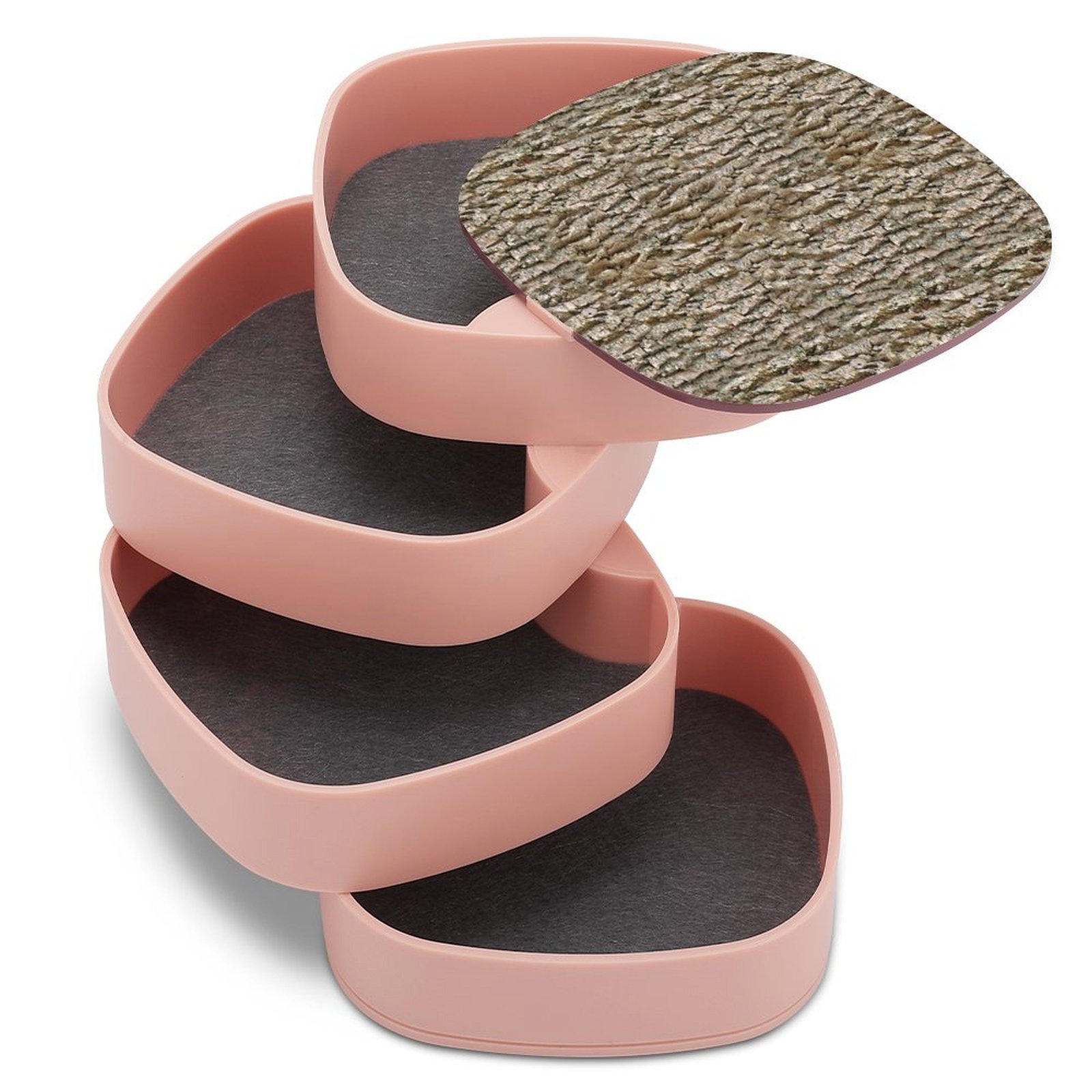 Oak Tree Bark (Seamless Texture) Rotating Jewelry Box Travel Jewelry ...