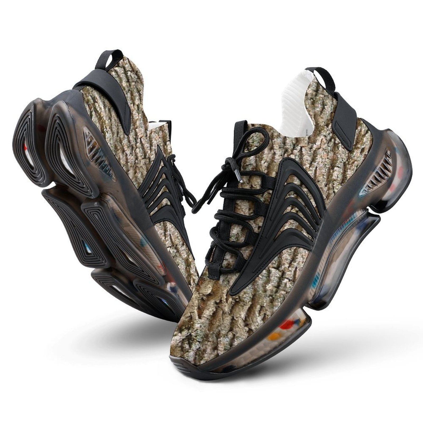 Oak Tree Bark (Seamless Texture) Walking Shoes for Men Woman ...