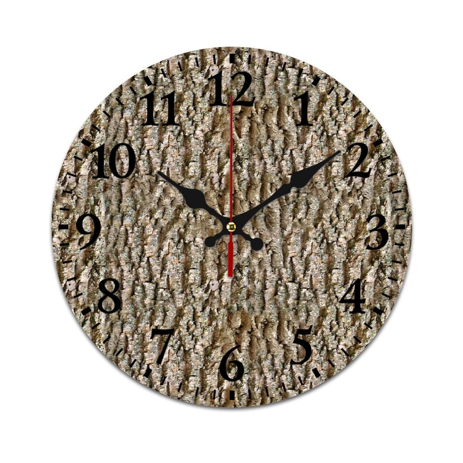 Oak Tree Bark (Seamless Texture) Wall Clock Modern Design Clocks Wall ...