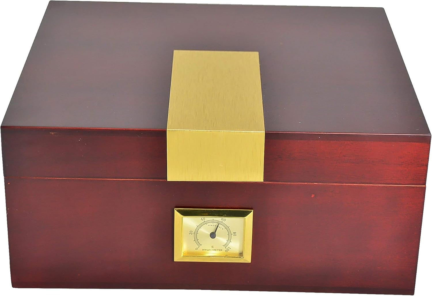Oak Tree Cigar Humidor with Humidifier & Hygrometer, Cherry Finish ...