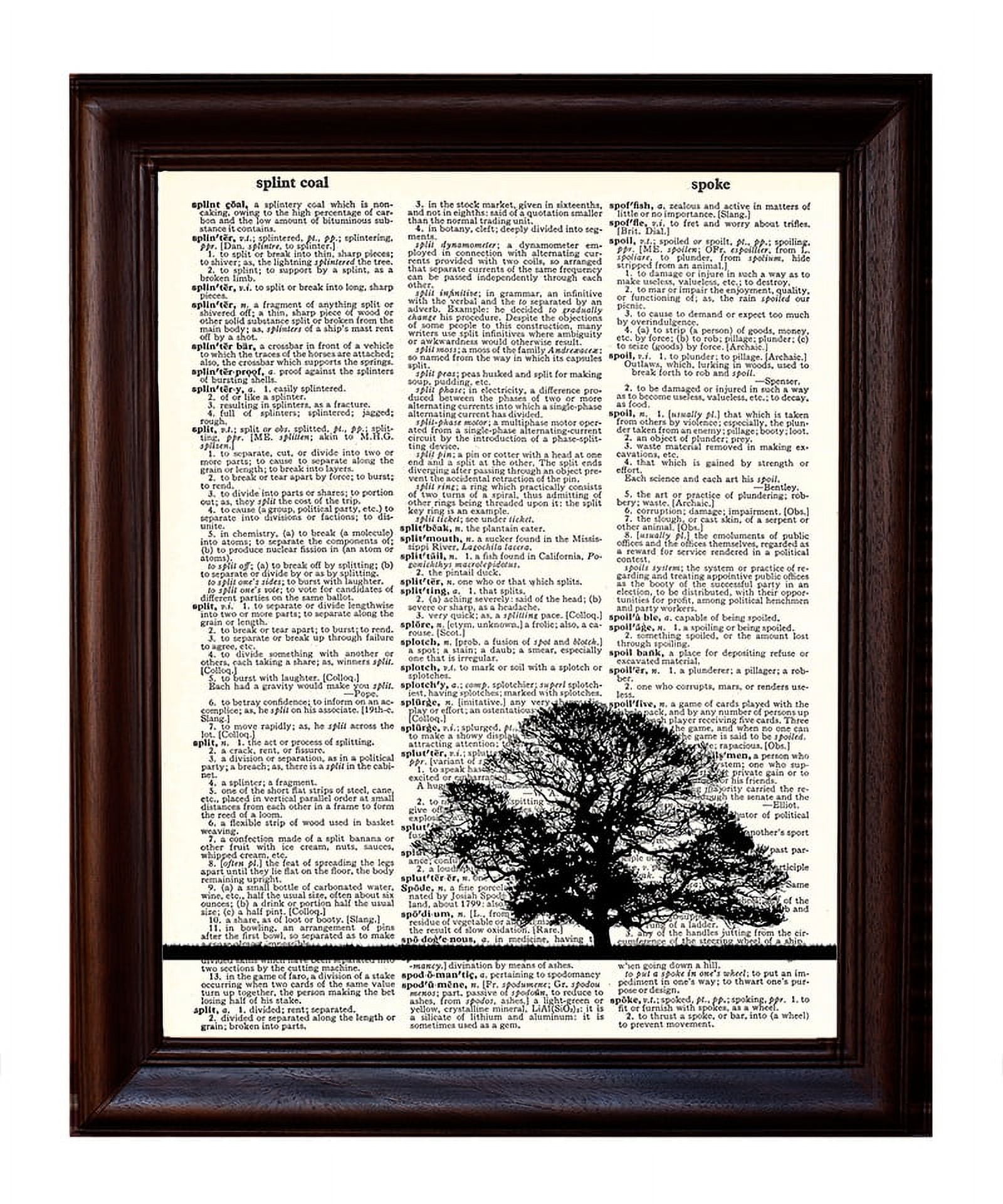 Oak Tree - Dictionary Art Print Printed On Authentic Vintage Dictionary ...
